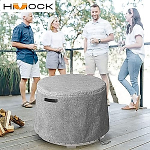 Fire Pit Cover for East Oak Fire Pit Cover 21inch,600D Heavy Duty Waterproof Smokeless Firepit Outdoor Accessories Small Stainless Steel Firepit Covers Round for East Oak Pan Stove Fire Pit Cover