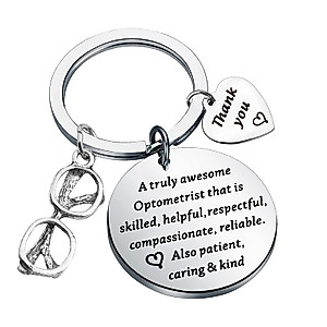 Lywjyb Birdgot Optometrist Gift Doctor Jewelry Gift for Optometrist Graduation Gift for Optometrist Optometrist Keychain Vision Gift for Optometry (Optometrist ke)