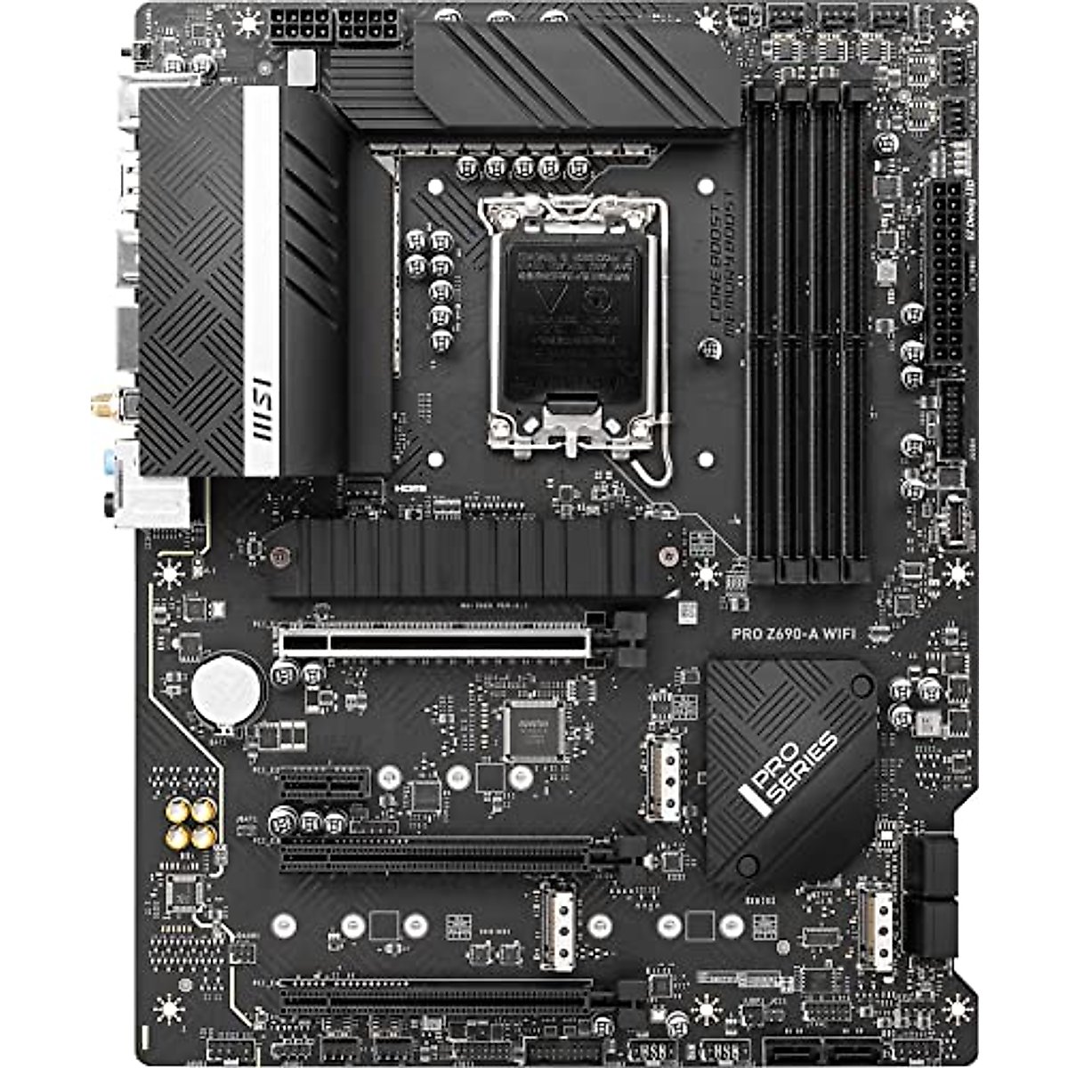 MSI PRO Z690-A WiFi ProSeries Motherboard (12th/13th/14th Gen Intel Core, LGA 1700 Socket, DDR5, PCIe 5, 2.5G LAN, M.2 Slots, Wi-Fi 6E, Bluetooth 5.3, ATX)