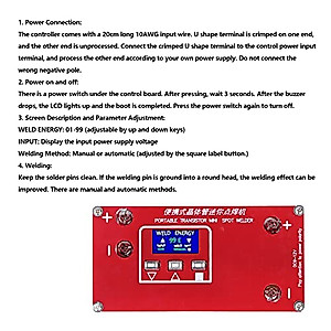 Mini Spot Welder, Practical LCD Spot Welder Machine for 18650 12V Car Battery