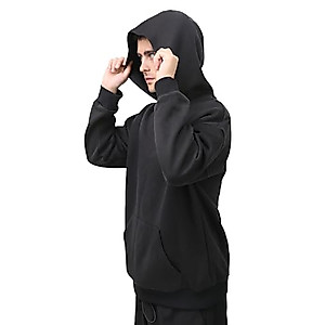 C-ZOFEK Halloween Women Men Long Sleeve Pumpkin Skeleton Pullover Hoodie (XX-Large) Black Orange