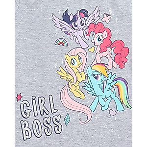 My Little Pony Toddler Girls 3 Pack Graphic Short Sleeve T-Shirt Grey Blue Purple 5T