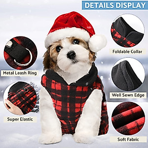 Weewooday 4 Pieces Winter Fabric Dog Sweater with Leash Ring Fleece Vest Dog Pullover Jacket Warm Pet Dog Clothes for Puppy Small Dogs Cat Chihuahua(S)