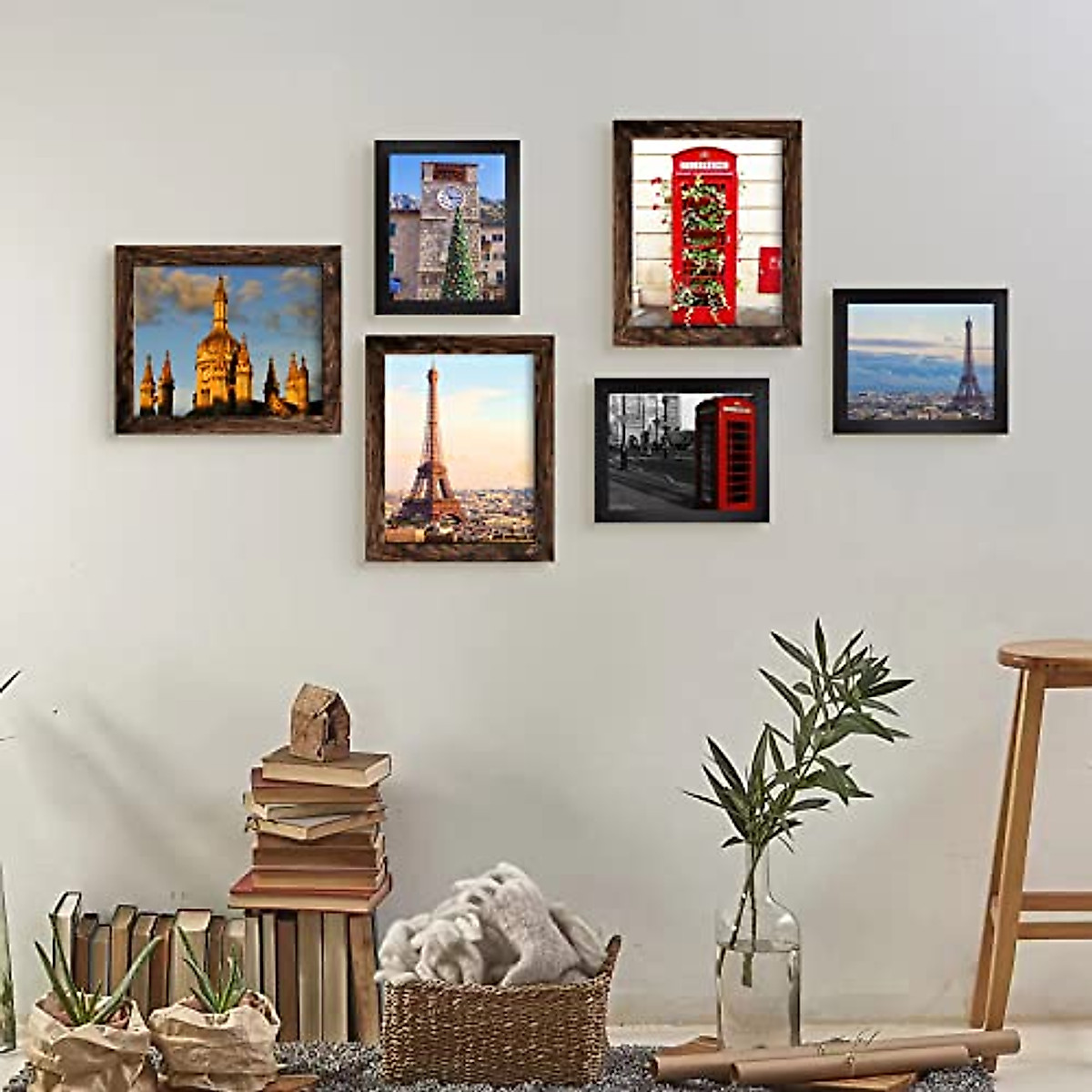 SESEAT 8x10 Picture Frame Rustic Brown, Display Pictures for Wall and Tabletop, 1 Pack