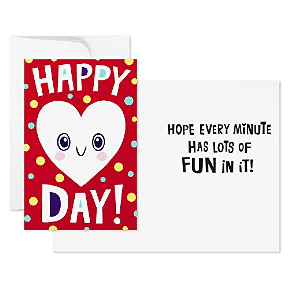 Hallmark Assorted Mini Valentines Day Cards for Kids, Happy Heart Day (24 Valentine's Day Cards with Envelopes, 2.25" x 3.5")