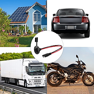 Flutesan 8 Pcs 12AWG Power Socket Sidewall Port, Weatherproof Connect Solar Panel Mount Flush Mountable Compatible with SAE Connector with 32 Screws for Solar Generator Battery Charger