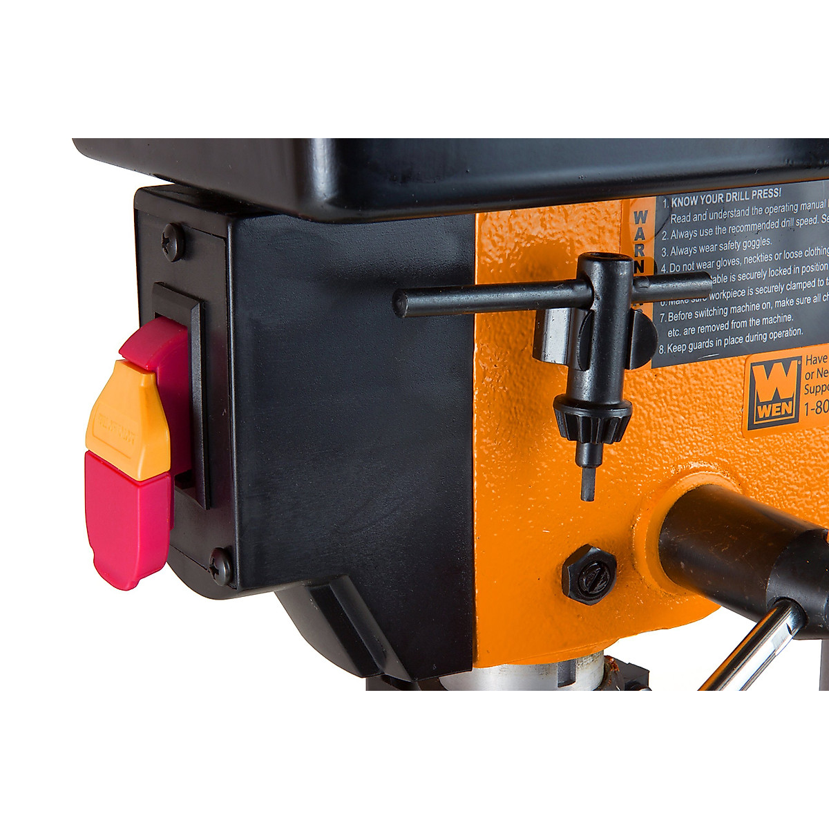 WEN 4208T 2.3-Amp 8-Inch 5-Speed Benchtop Drill Press & DPA2513 24-by-12-Inch Drill Press Table with an Adjustable Fence and Stop Block