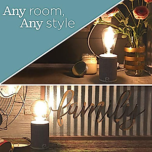 Enbrighten, Gray, Anywhere Lamp, 6 Ft Braided Cord, Flat Plug, Tabletop or Wall Mount, Designer Fabric Base, Bulb Not Included, 46177