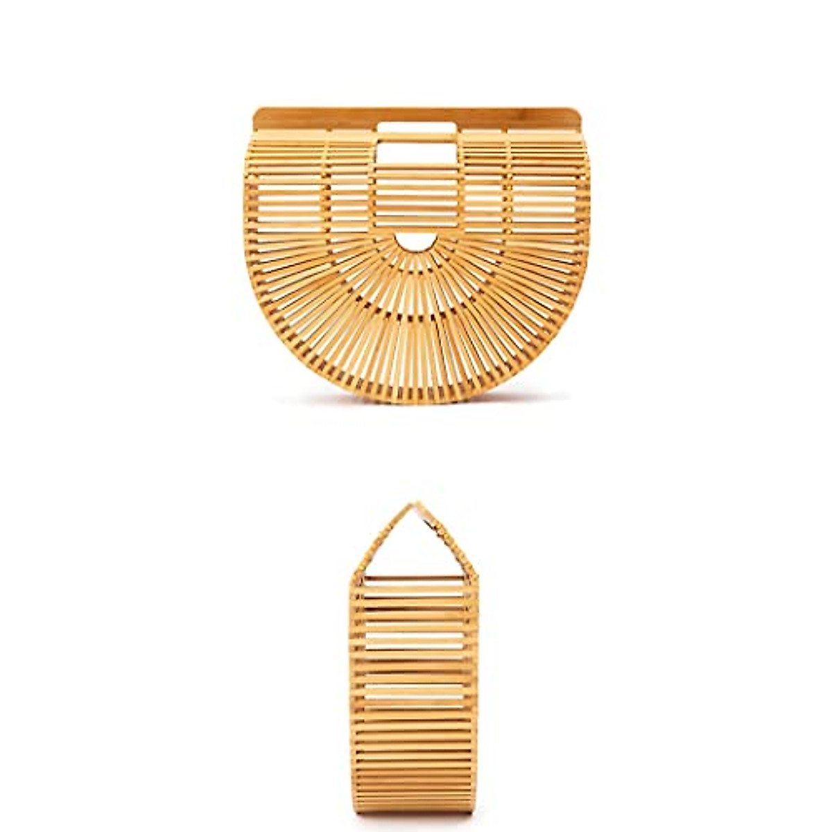 Hxinson 2023 ins Summer Straw Bags for Women Handmade Woven Ladies Handbags Bohemian Travel Beach Totes Clutch Bag (Primary Color,S)