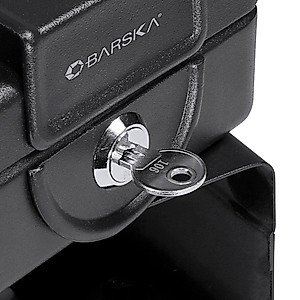BARSKA AX11812 Compact Key Lock Box with Mounting Sleeve, Black