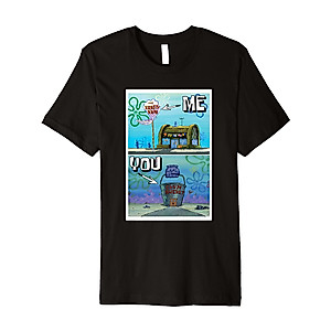 The Krusty Krab Chum Bucket Me VS You Premium T-Shirt
