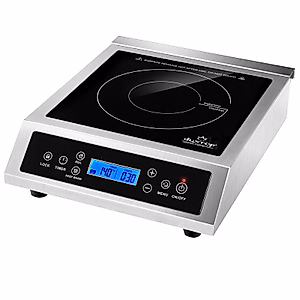 Duxtop LCD Portable Double Induction Cooktop 1800W Digital Electric Countertop Burner Sensor Touch Stove, 9620LS/BT-350DZ & Professional Portable Induction Cooktop, P961LS/BT-C35-D