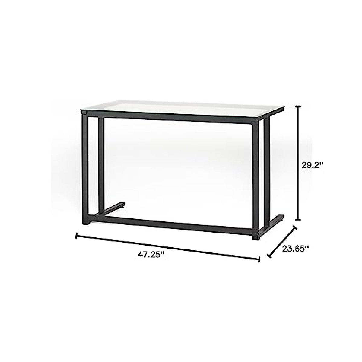 Christopher Knight Home Eghan Tempered Glass Computer Desk, Black