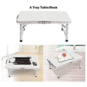 RedSwing Small Folding Table Portable 2 Feet, Small Foldable Table Adjustable Height, Lightweight Aluminum Camping Table, 15.7 in x 23.6 in x 19 in