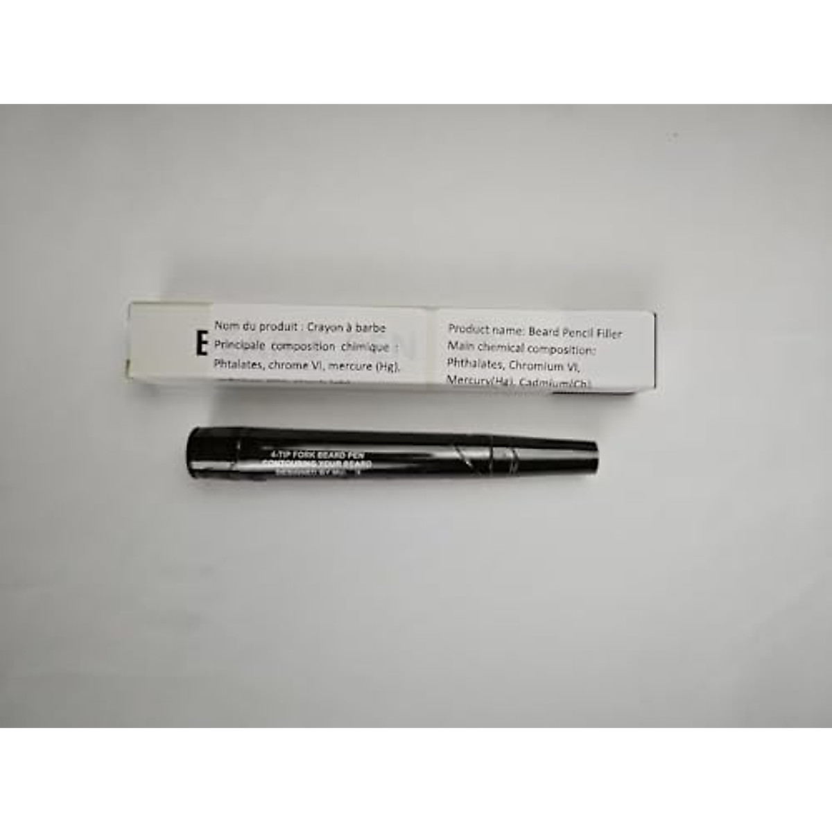 Beard Pencil Filler for Men - Sweat Proof, Water Resistance, Long Lasting & Natural Finish barber Pencil, Mustache Repair Shape (BLACK)