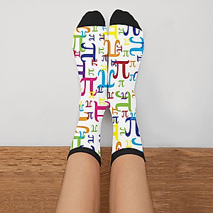 Colorful Pi Math Novelty Socks For Women & Men