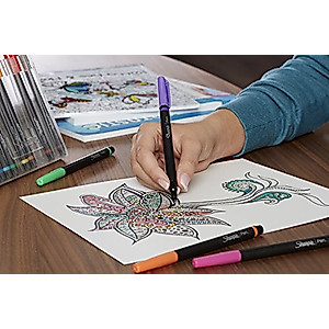 SHARPIE Art Pens, Fine Point, Assorted Colors, Hard Case, 16 Count (1983966)