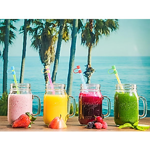 GLBEAR 12Pcs Silicone Straw Tips Cover, 8mm Reusable Straw Covers, Dust-Proof Straw Toppers,Straw Covers Cap Accessory,Straw Covers Cap,12 Colors (8mm)