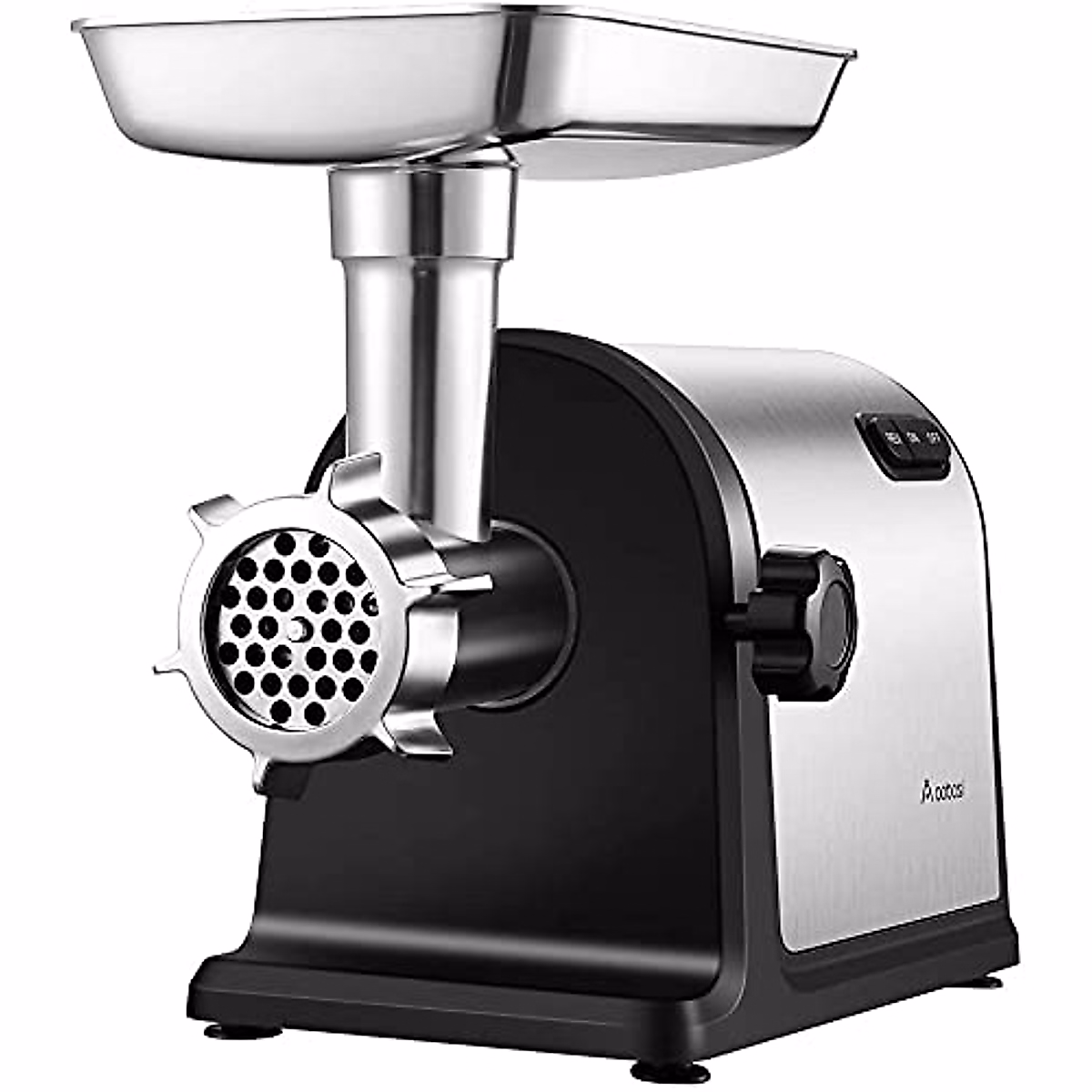 AAOBOSI Electric Meat Grinder 【3000W Max 】Heavy Duty Stainless Steel Meat Mincer with 3 Grinding Plates, 3 Sausage Stuffer Tubes & Kubbe Attachments,Easy One-Button Control