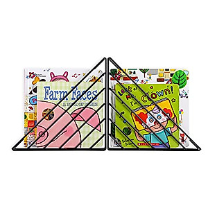 Tigcent Wall Book Shelves Floating Bookshelf Bookcases Magazine Holder, 2 Pack Metal Triangle Storage Book Display Shelf Magazine Rack Home Office Wall Organization