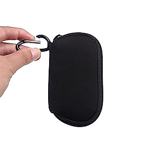 Neoprene Sleeve Earphone Carry Bag Earbud Case Earphone Carrying Case Storage Bag Headphone Mini Pouch for Wireless Earbuds Airpods Bluetooth Headset Case with Carabiner