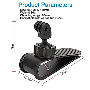 PellKing Car Sun Visor Mount VLOG/Video Holder for iPhone Samsung Cell Phone GoPro Insta360 X3 X2 X RS R AKASO DJI Osmo Action 3 2 Camera and Accessories