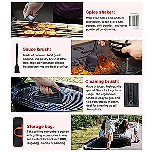 Grill Accessories Kit,Upgrade 42pcs Flat Top Griddle Accessories Set for Blackstone and Camp Chef,Spatula,Scraper,Griddle Cleaning Kit Carry Bag for Hibachi Grill, Men Outdoor BBQ with Meat Injector