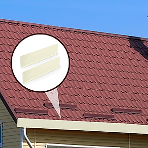 Yexiya 2 Pcs Rain Gutter Valley Splash Guards Downspout Diverter Roof Rain Diverter Roofing Gutter Guards with 20 Pcs Matching Gutter Screws Gutter Guards for Corner House Almond(Straight Style)