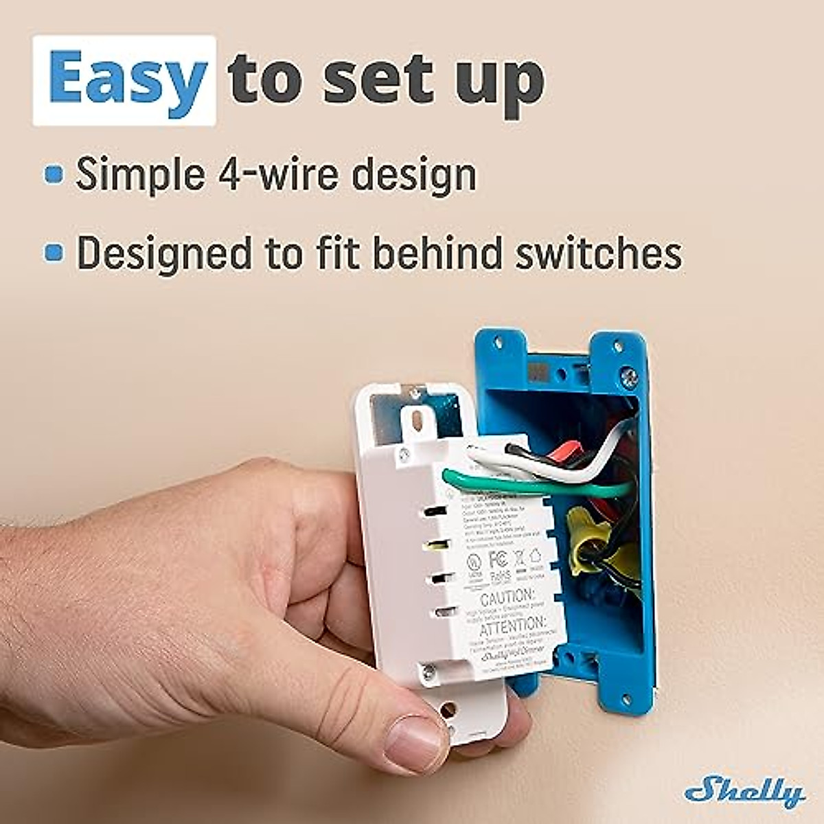 Shelly Plus Wall Dimmer | WiFi Smart Wall Dimmer Relay | Home Automation | Bluetooth Gateway | Compatible with Alexa & Google Home | No Hub Required | Timer Schedule | Dimmable Lights (2 Pack)
