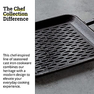 Lodge Cast Iron Chef Collection Square Grill Topper - 11 in