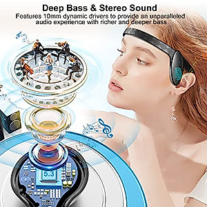 kurdene Wireless Sleep Headphones,Bluetooth 5.3 Sports Headphones,Sleeping Headband Headset Built-in Microphones with Stereo Sound Speakers