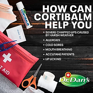 Dr. Dan's Cortibalm -1 pack-for Dry Cracked Lips - Healing Lip Balm for Severely Chapped Lips - Designed for Men, Women and Children