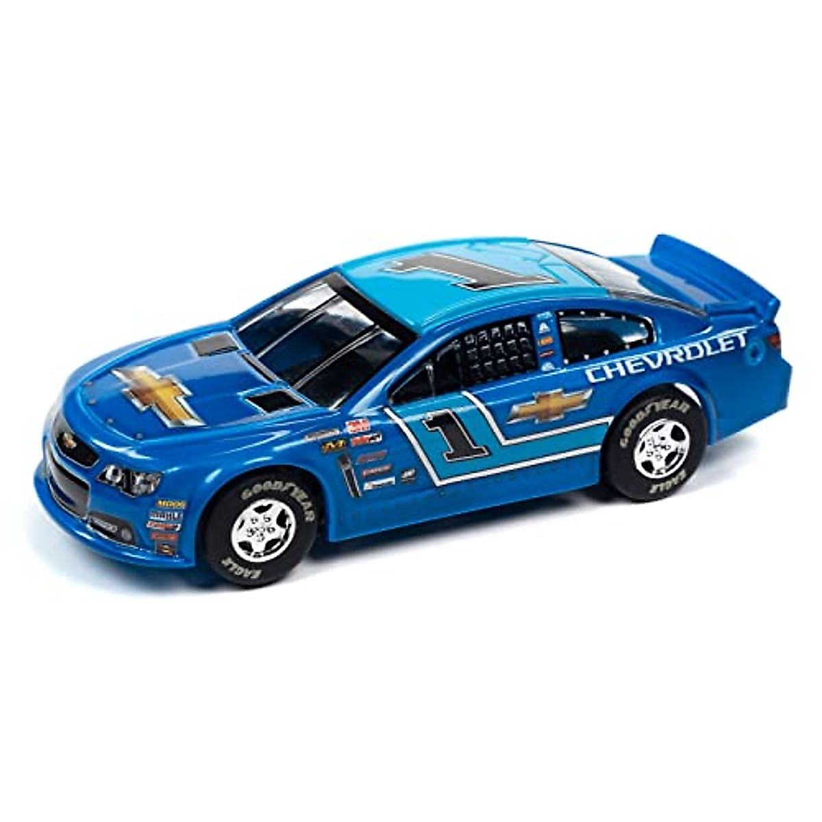 Auto World Super III 2015 Chevy SS Stock Car (Blue) HO Scale Slot Car