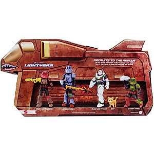 Mattel Disney and Pixar Lightyear Recruits to The Rescue 4 Pack 5 Inch Figures & Sox