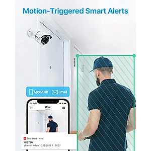 ZOSI 8CH 5MP PoE Home Security Camera System,H.265+ 8 Channel 5MP NVR with 1TB Hard Drive,4pcs Wired 5MP Outdoor Indoor PoE IP Cameras,120ft Night Vision,Motion Alert,Remote Access for 24/7 Recording