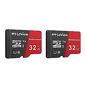 LaView 32GB Micro SD Card 2 Pack, Micro SDXC UHS-I Memory Card – 95MB/s,633X,U1,C10, Full HD Video V10, A1, FAT32, High Speed Flash TF Card P500 for Computer with Adapter/Phone/Tablet/PC