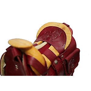 Generic Saddle Purse Western Leather, Shoulder Purse, Or Hand Bag (Burgundy)