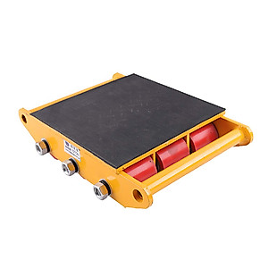 Machinery Mover, 15T Machinery Skate Dolly, 33000lbs Machinery Moving Skate, Machinery Mover Skate w/ 9 Rollers & Reinforced Large Nuts, Heavy Duty Industrial Moving Equipment