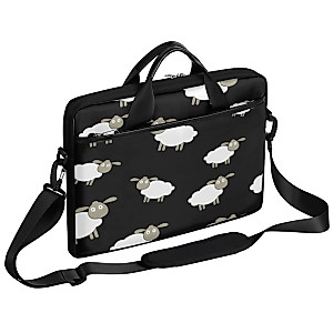 Sheep Laptop Computer Bag Waterproof Shoulder Messenger Bag 13-15 inch Durable Laptop Tote Bag with Shoulder Strap Handle Lightweight Crossbody Briefcase
