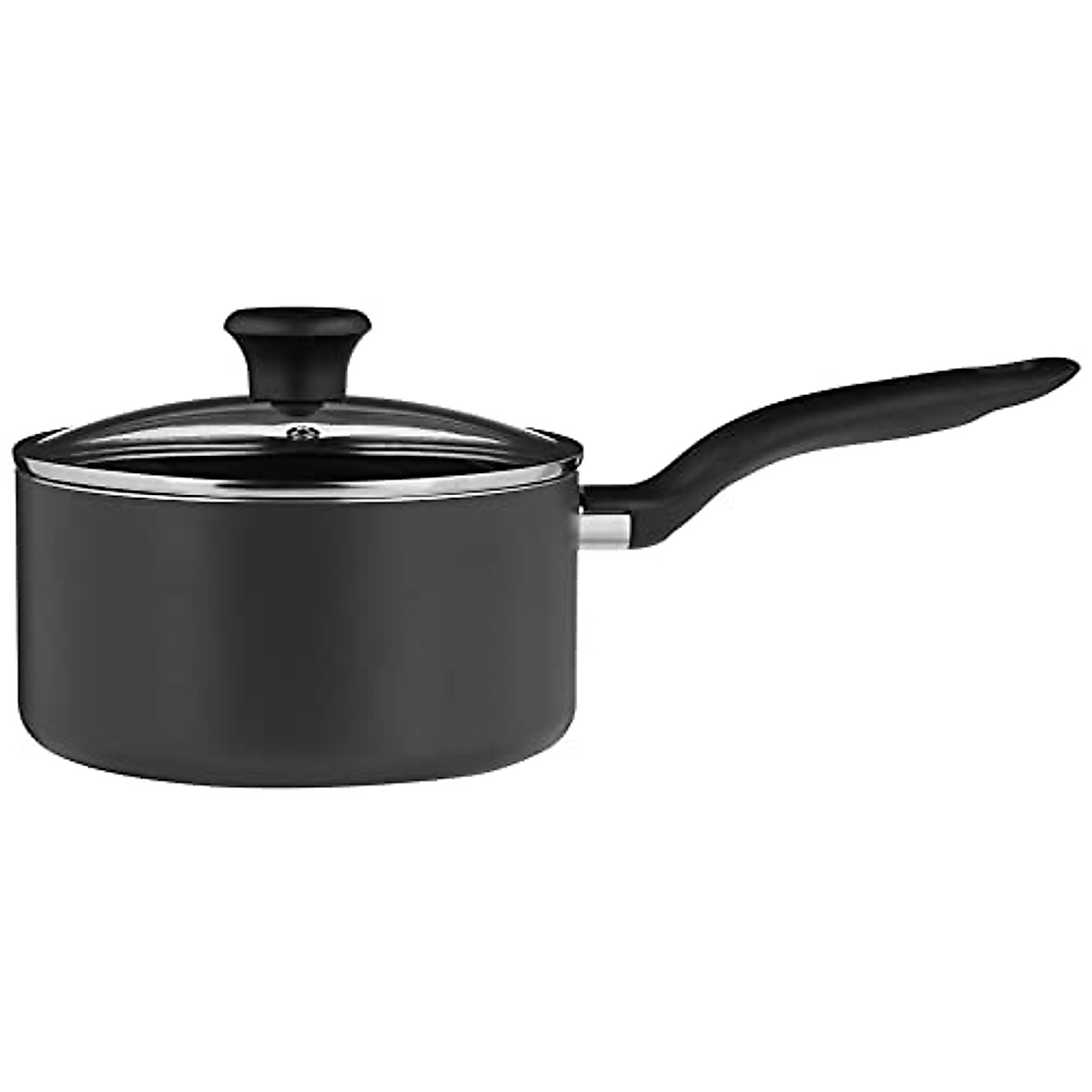 T-fal Initiatives Nonstick Sauce Pan with Lid 3 Quart Cookware, Pots and Pans, Dishwasher Safe Black