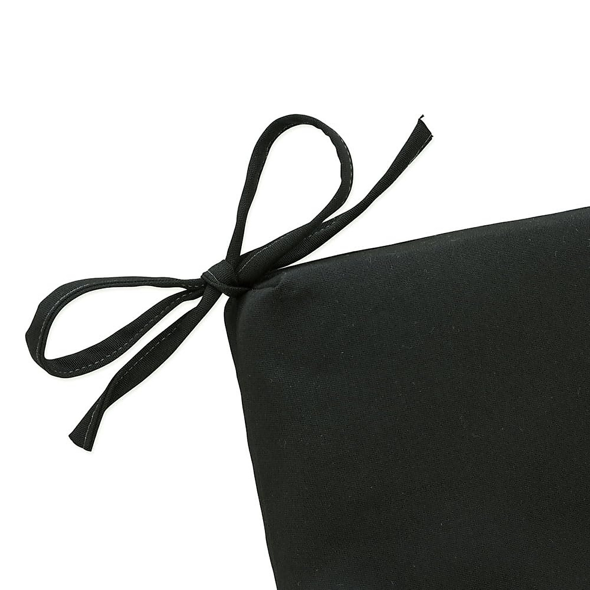 Pillow Perfect Fortress Solid Indoor/Outdoor Patio Chaise Lounge Cushion Plush Fiber Fill, Weather and Fade Resistant, 72.5" x 21", Black