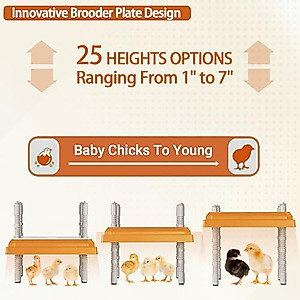 Toriexon Brooder Heater Plate 12” x 12”, Hens-Like Warmth Heat Plate for Chicks, Safety Yellow Chicken Warmer for Brooder