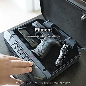 VAULTEK Essential Series Quick Access Handgun Safe with Auto Open Lid and Rechargeable Lithium-ion Battery (VE20) (Compact Safe)