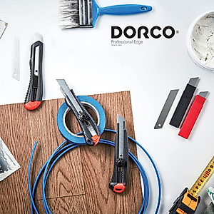 1 Pack, DORCO Professional Quality Utility Box Cutter Knife Replacement Refills - Small Size Carbon Steel Blade, 60° Tip - 9mm (20 Pcs.)