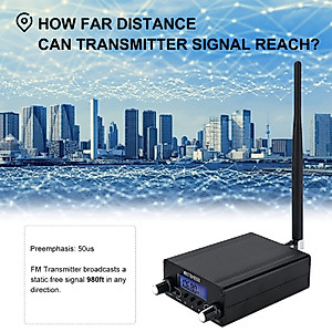 Retekess TR508 FM Listening System with TT123 Wireless Microphone and 10 PR13 FM Receiver for Drive in Movie, Church, FCC Certified