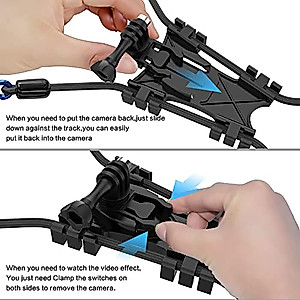 MEKNIC Net Chain Link Action Camera Fence Mount Compatible with GoPro Hero Cameras and Insta360 One X2,Smart Phones and Other Action Cameras for Softball Baseball Tennis Football Games Recording