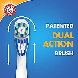 ARM & HAMMER Spinbrush PRO+ Extra White Battery-Operated– Spinbrush Battery Powered Toothbrush Removes 100% More Plaque- Soft Bristles -Batteries Included