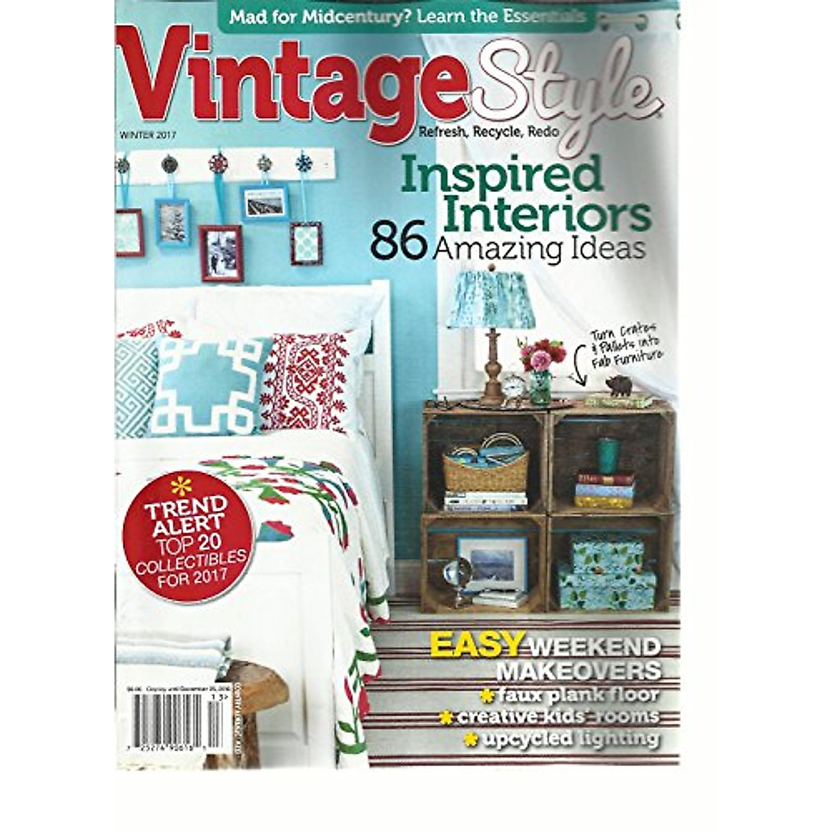 VINTAGE STYLE, MAGAZINE, WINTER, 2017 INSPIRED INTERIORS *86 AMAZING IDEAS