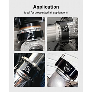 EVIL ENERGY V Band Aluminum, Quick Release V Band Clamp with Flange Intake Intercooler Pipe Clamp (1, 3")