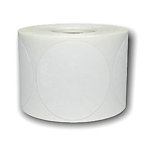4 Rolls White 2" Round Direct Thermal 750 Labels Per Roll for Zebra Eltron Barcode Shipping Desktop Printers ZP450 LP2844 LP2442 TLP2844 GC420d GC420t GK420d GK420t GX420d LP2824